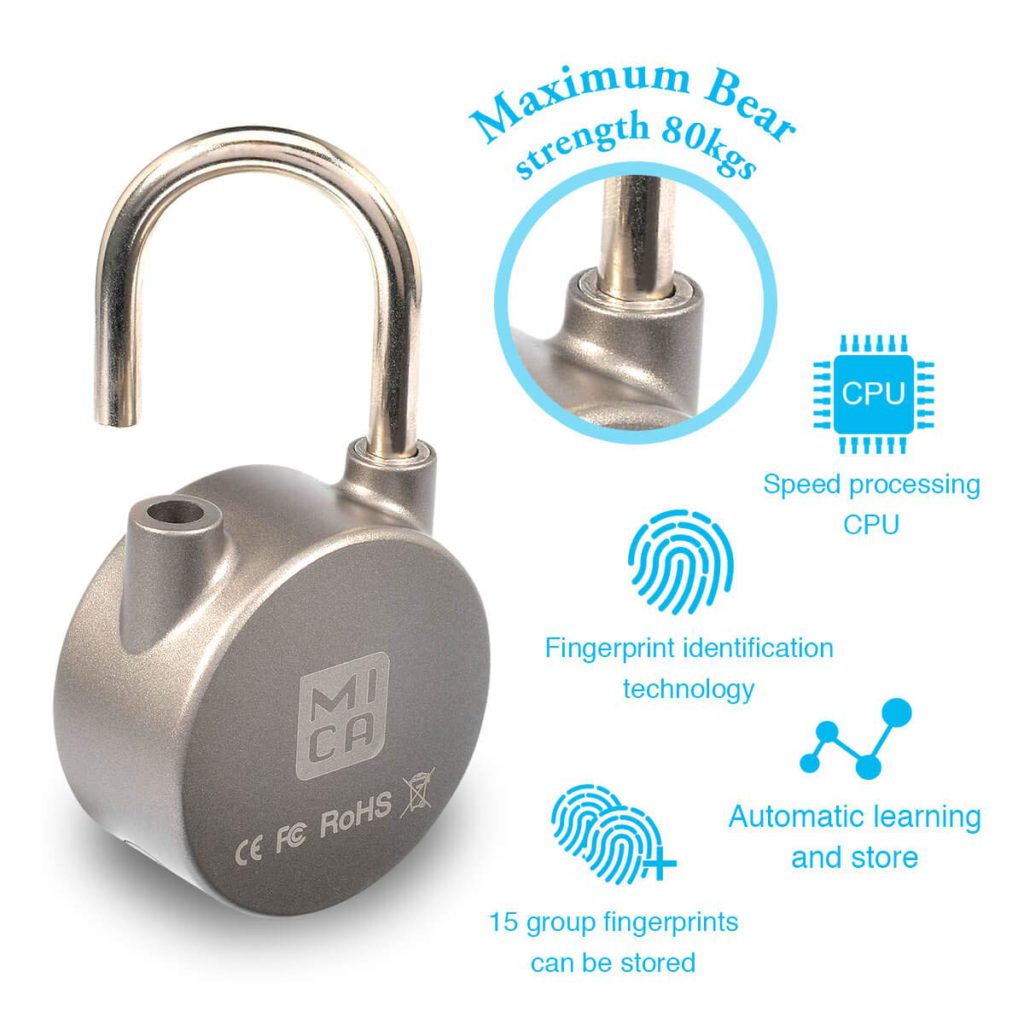 Micalock Biometric Smart Padlock | Tech It Out